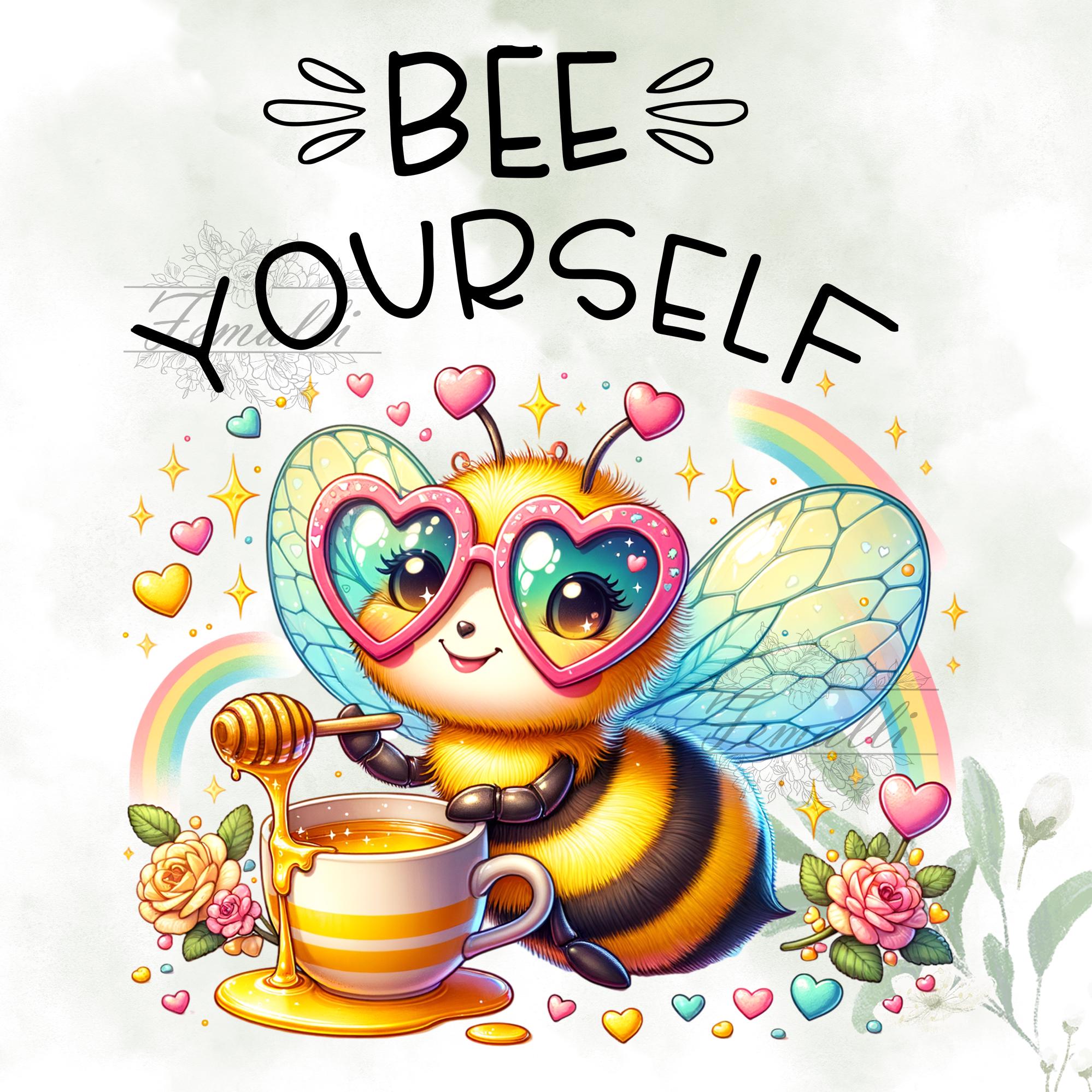 Bee Yourself Png, Bee Kind Png, Bee Sublimation Design, Cute Bee Png ...