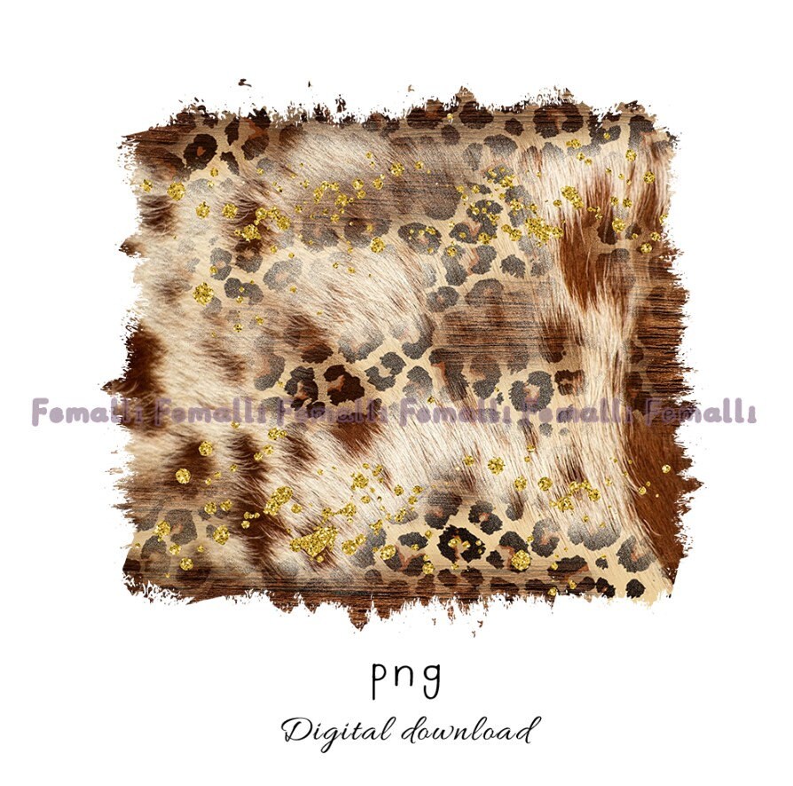 Cowhide Leopard Png Wood Background Pngwood Rustic Shabby | Etsy