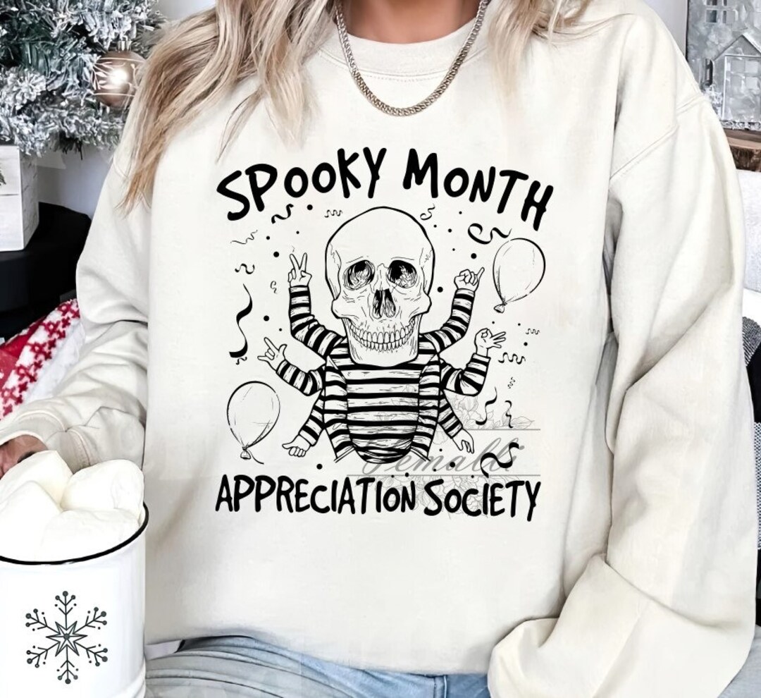 Spooky Month Appreciation Society Png, Funny Halloween, Happy Halloween ...