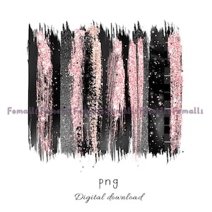 Pink and Black Brush Stroke Background Png,pink and Black Brush Strokes ...