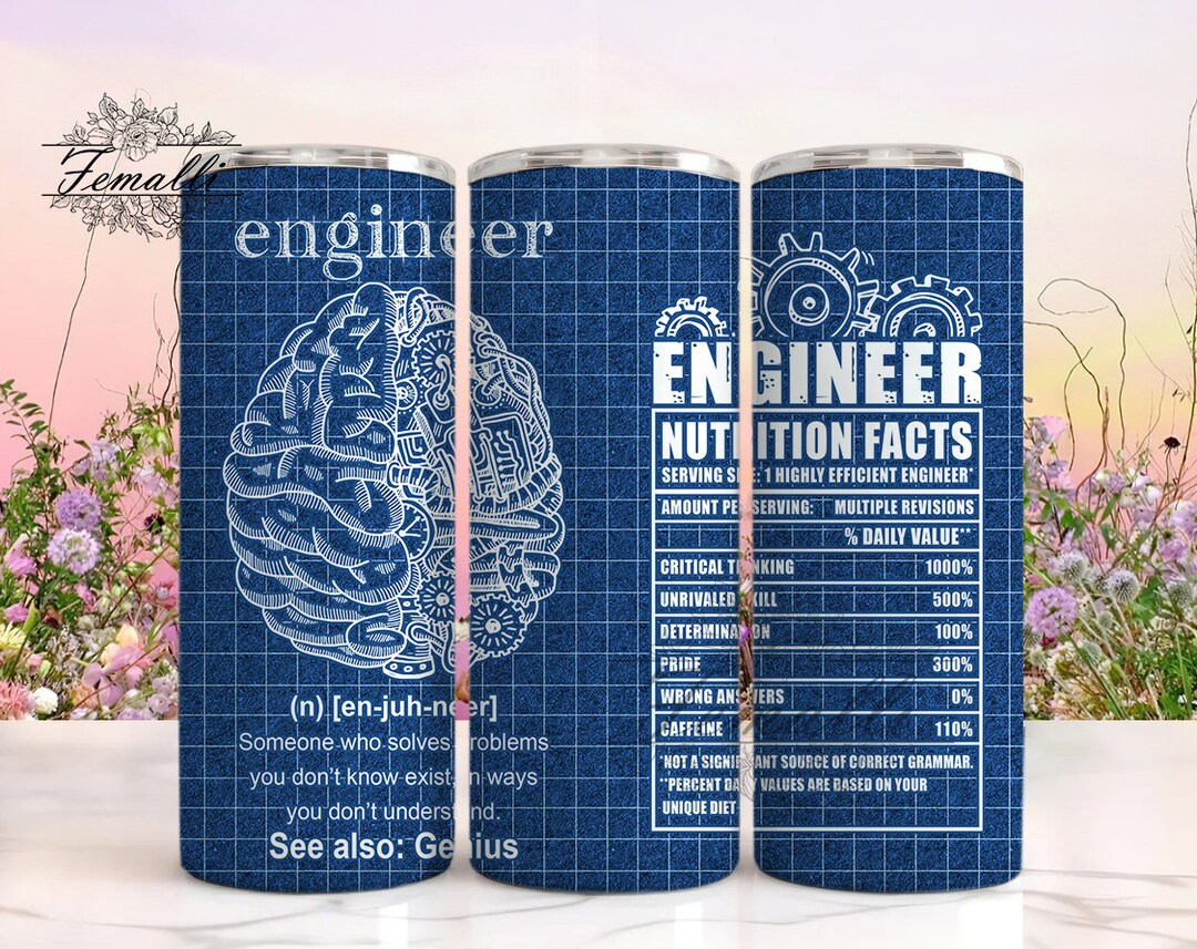 Engineer Life 20oz Skinny Tumbler Sublimation Designs, Engineer Life ...