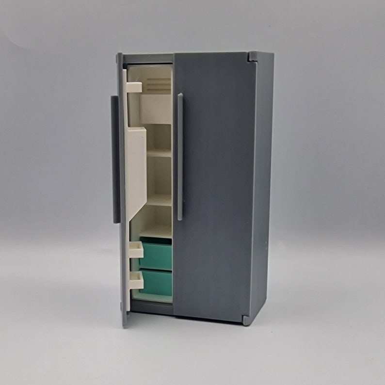 American Refrigerator Scale 1:12 Modern Dollhouse - Etsy