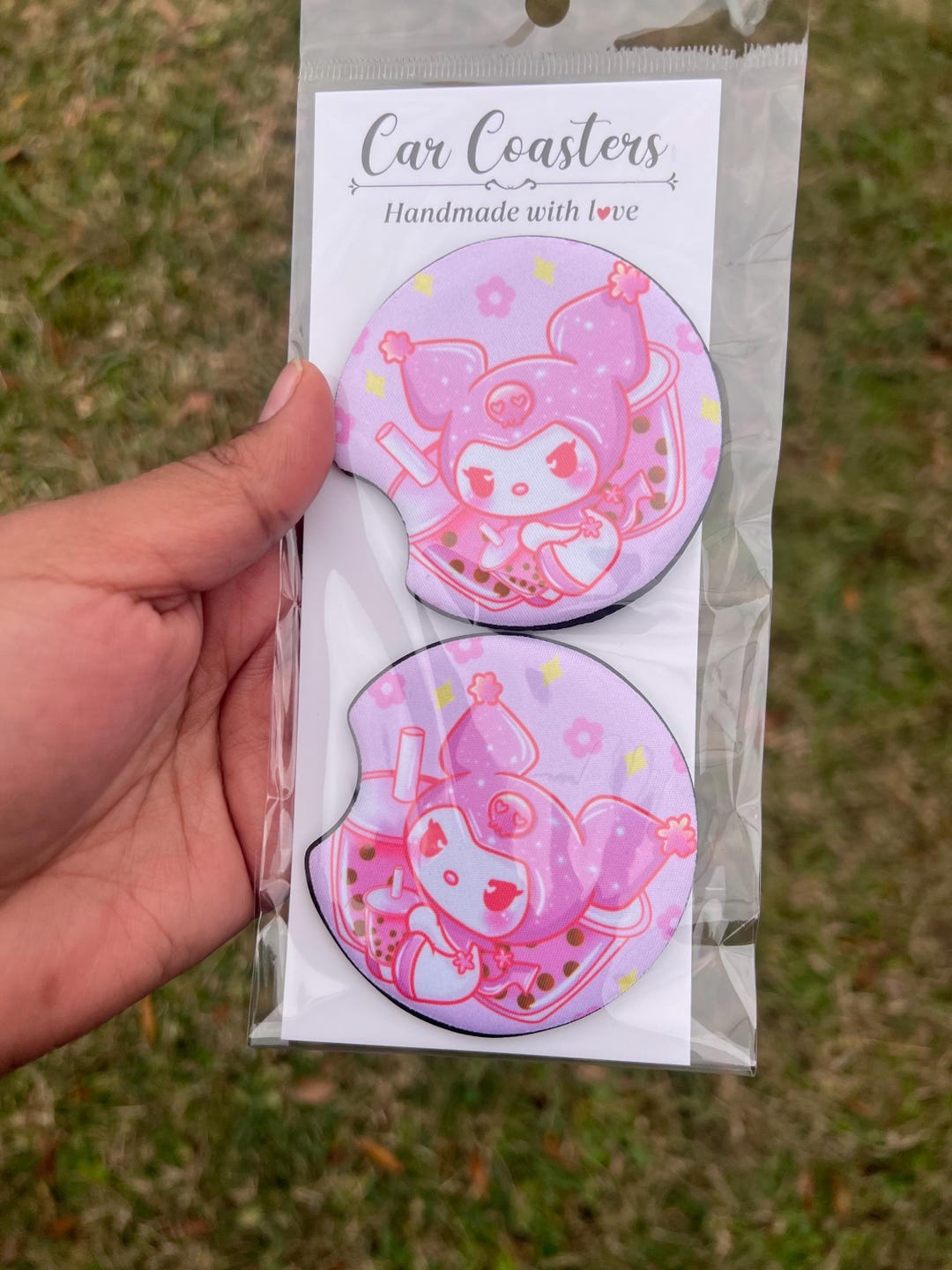Kawaii Car Coasters | Boba Drink Accessory, Pair - Etsy
