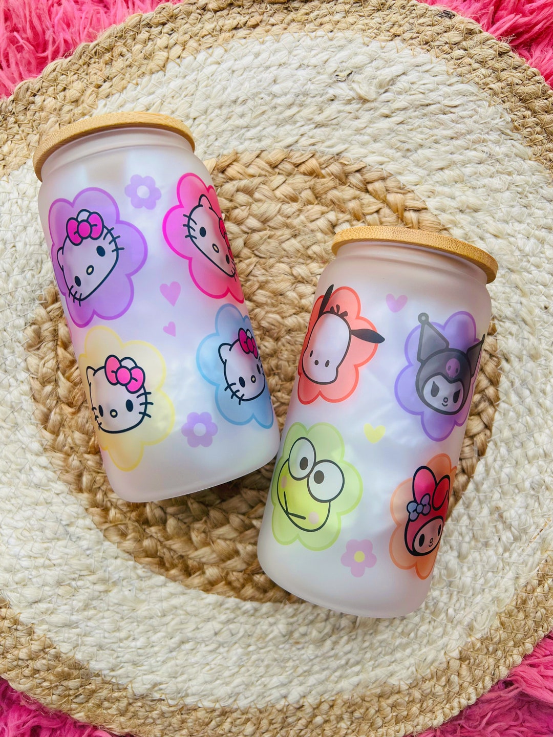 Adorable Spring Flowers Glass Cup | Flower Cup | Gifts for Her - Etsy