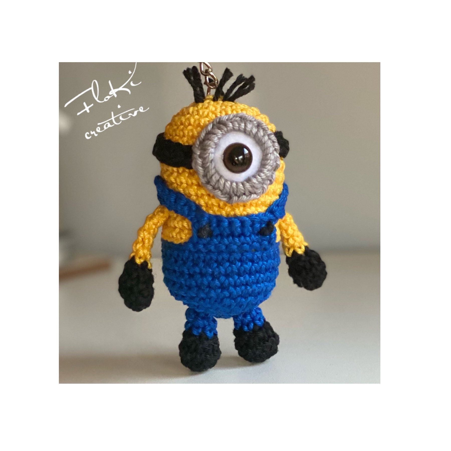 Crochet Pattern Minion Stuart Keychain - Etsy