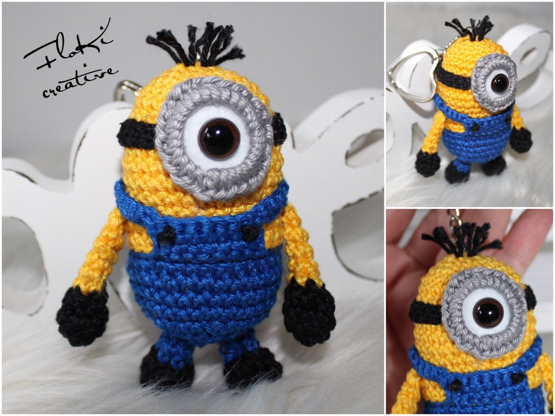 Crochet Pattern Minion Stuart Keychain - Etsy