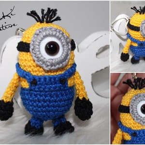 Crochet Pattern Minion Stuart Keychain - Etsy
