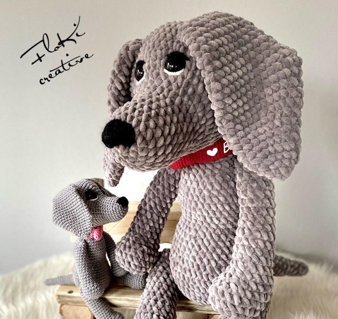 Dog Weimaraner "bina" - Crochet Pattern German and English PDF Format ...