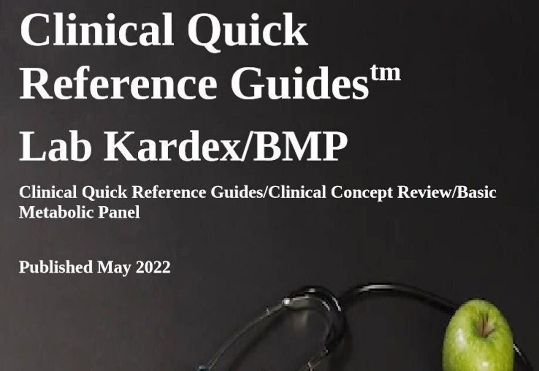 Lab Quick Reference Collection CBC / Diff Plus Bmp & Cmp - Etsy UK
