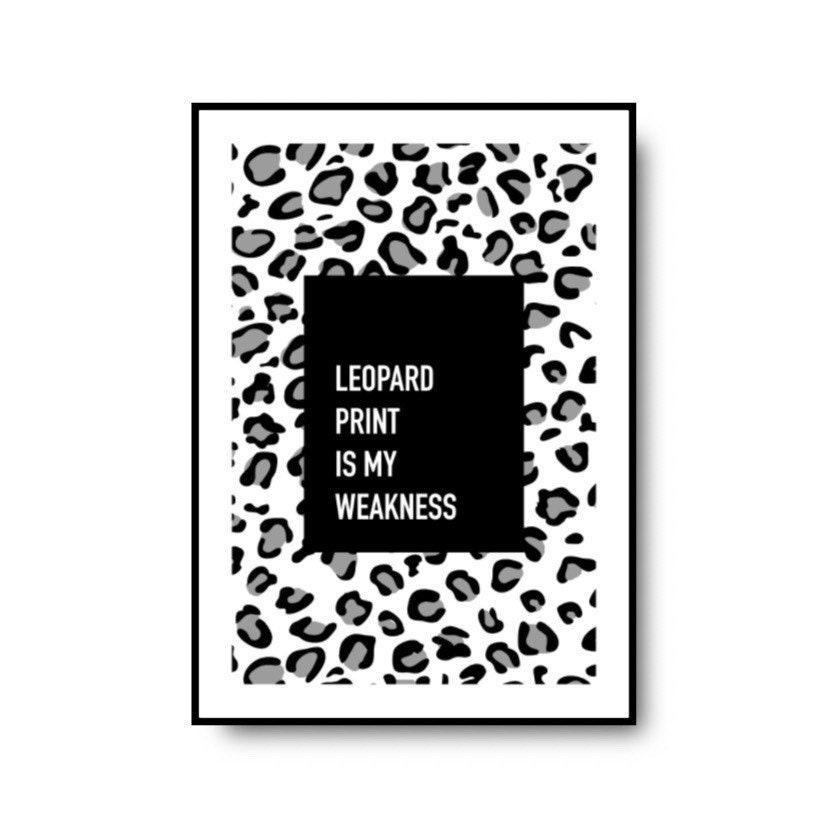 Leopard Print Quote | Etsy