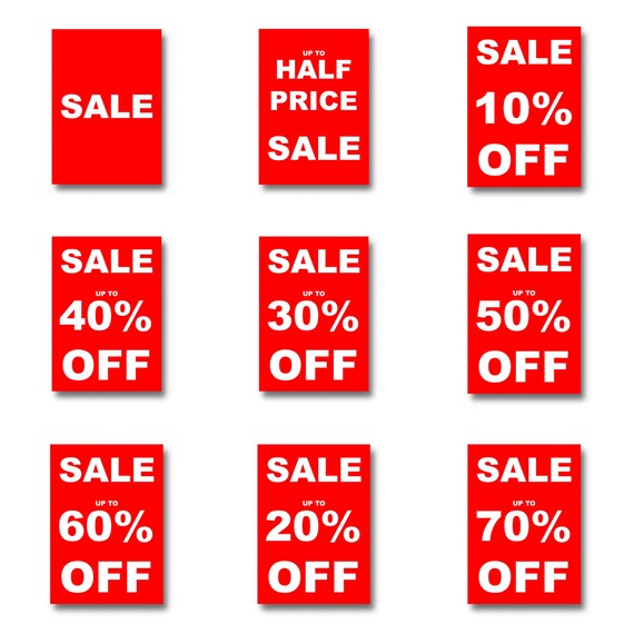 Retail Shop Sale Sign Print Poster Etsy