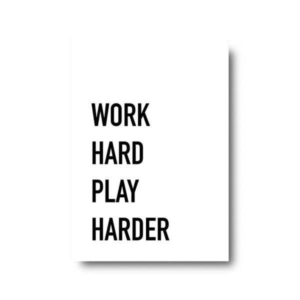 Work Hard Play Hard - Etsy