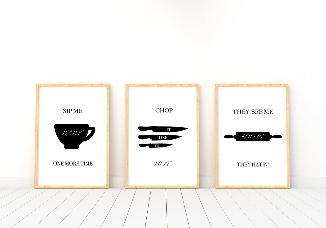 Kitchen Prints Set of 3 - Etsy
