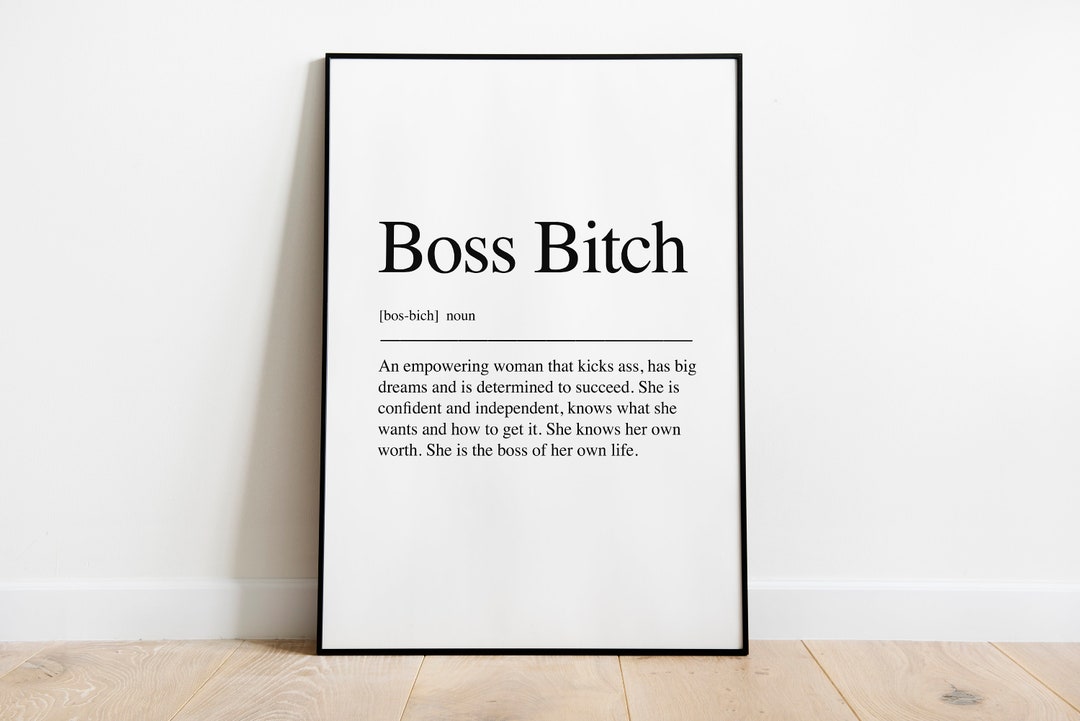 Boss Bitch Definition Quote Print - Etsy
