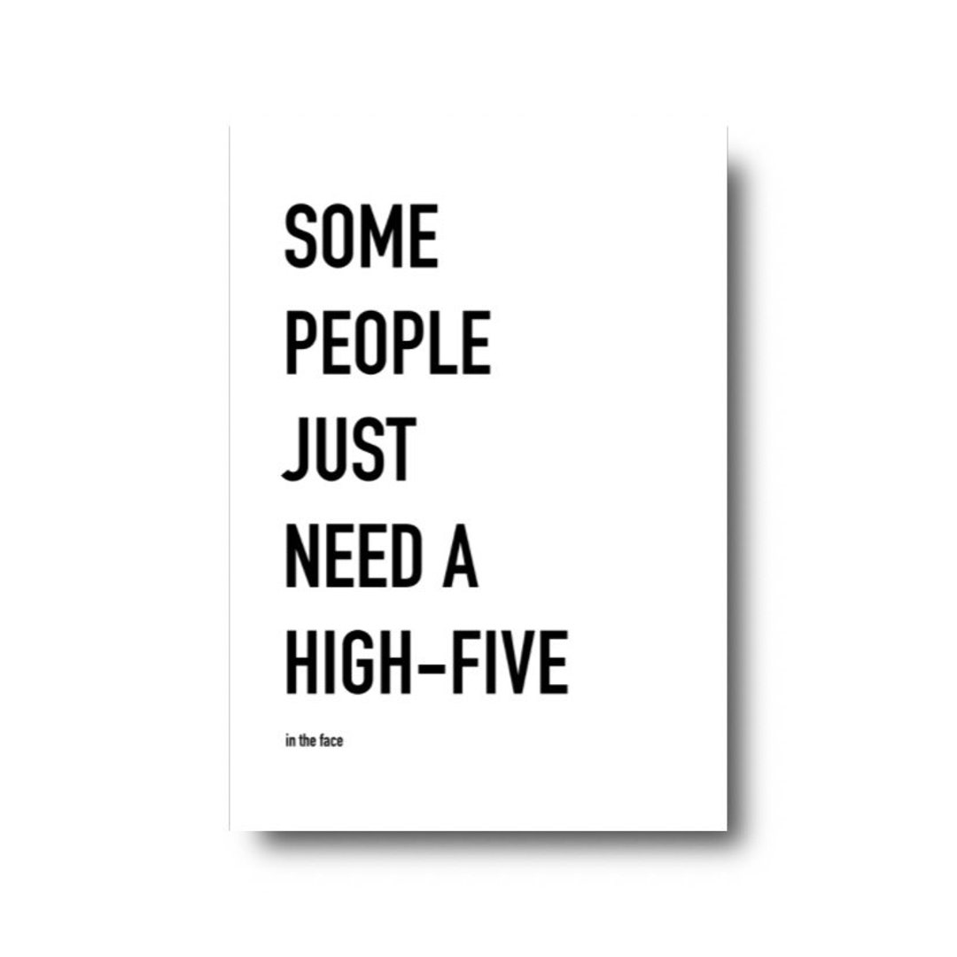 Funny High Five Quote - Etsy