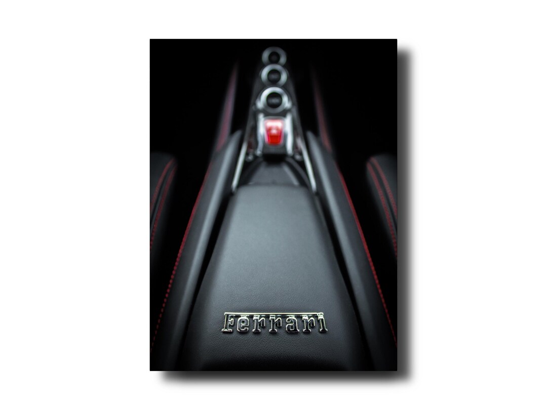 Ferrari Logo Poster / Aluminium Print / Car Wall Art / Supercar Canvas ...