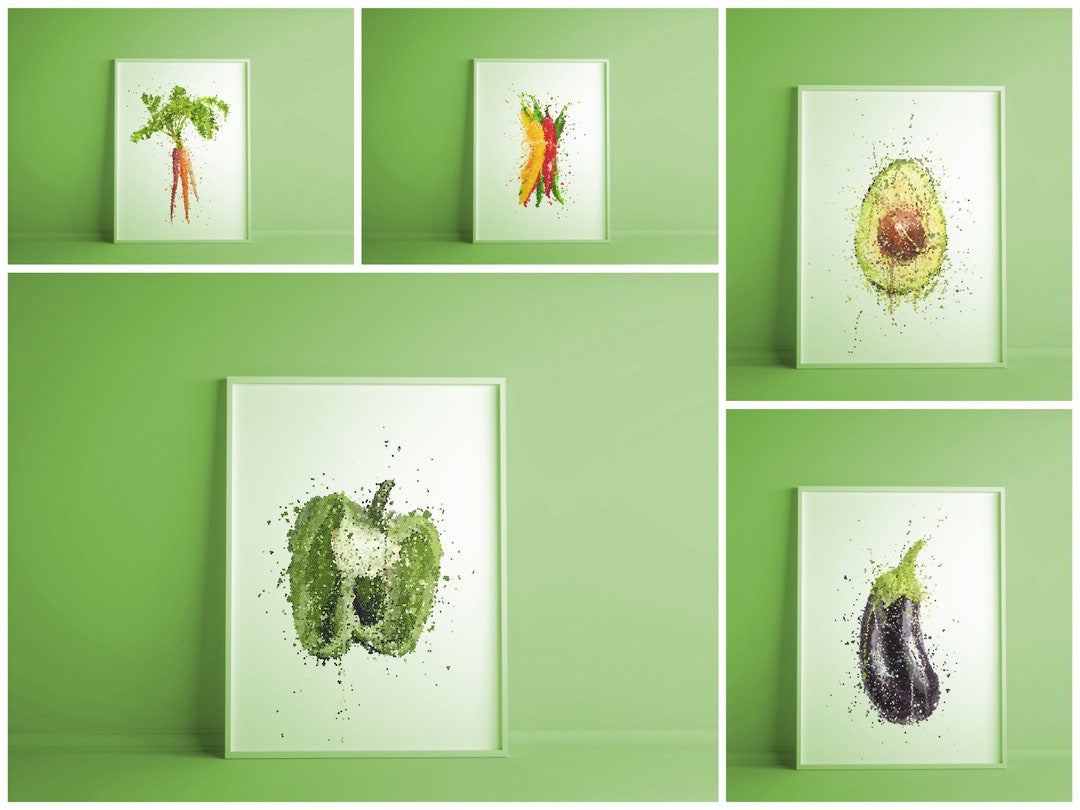 Vegetable Kitchen Prints / Food Wall Art - Etsy