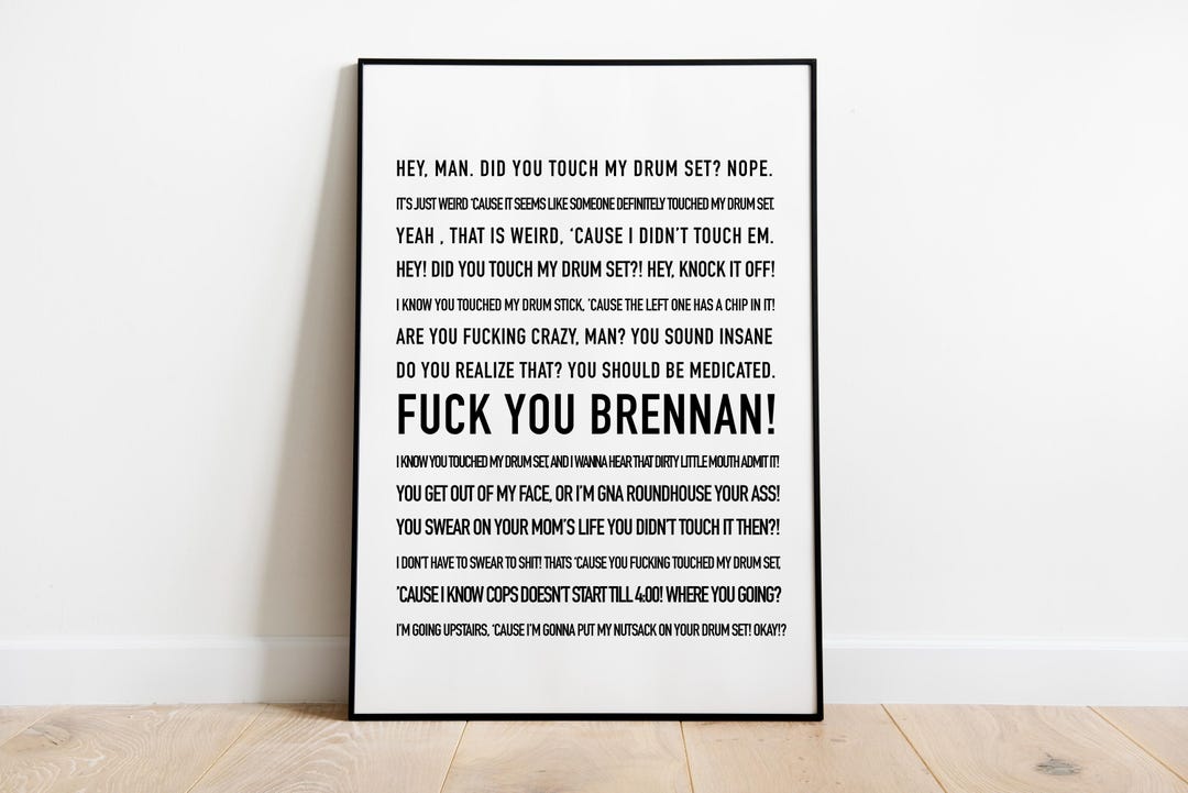 Step Brothers Drum Set Funny Quote Print - Etsy