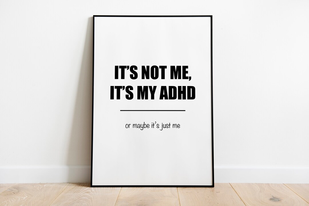 ADHD Quote Print - Etsy