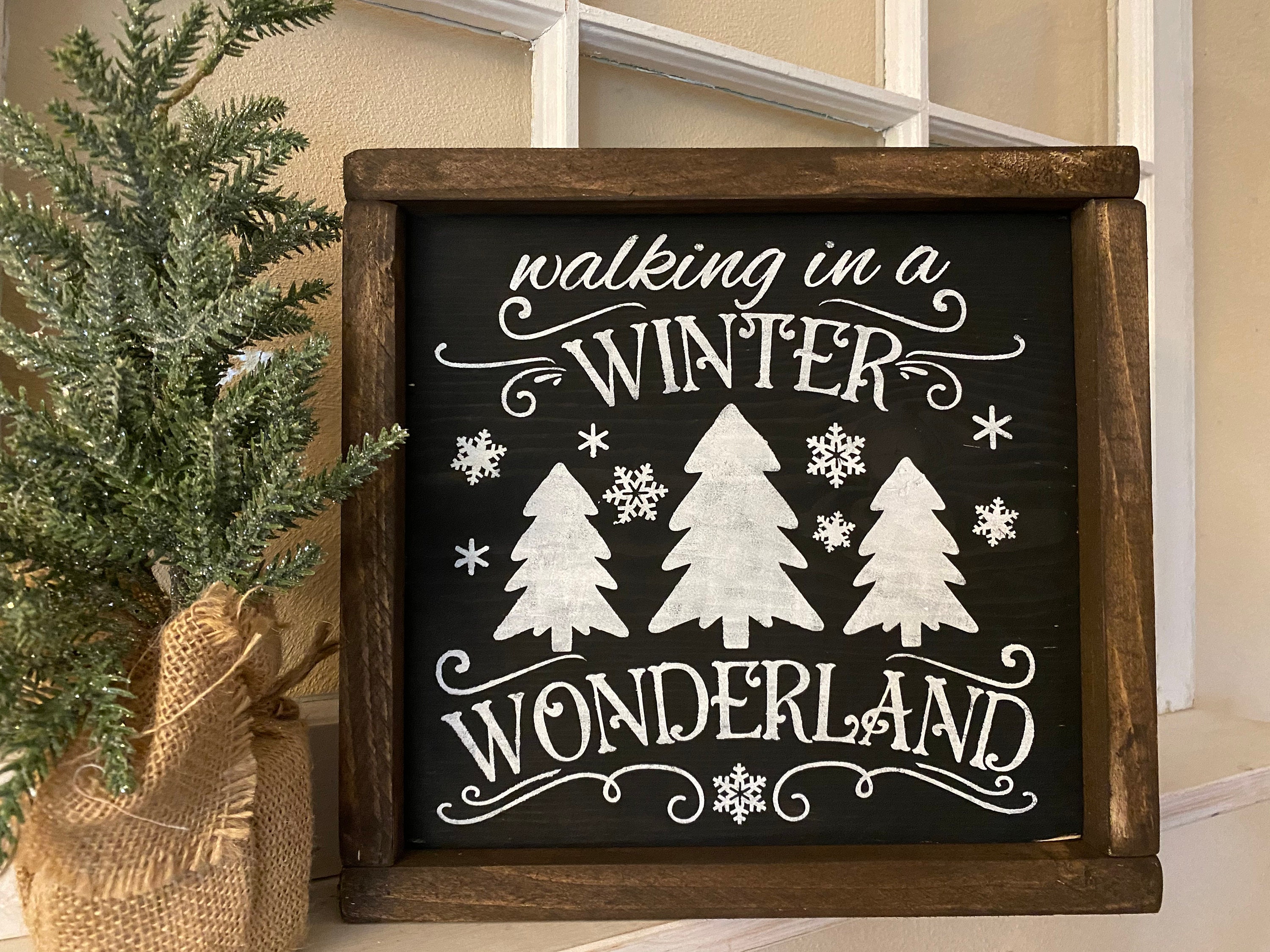Winter Wonderland Farmhouse Christmas Wood Sign - Etsy
