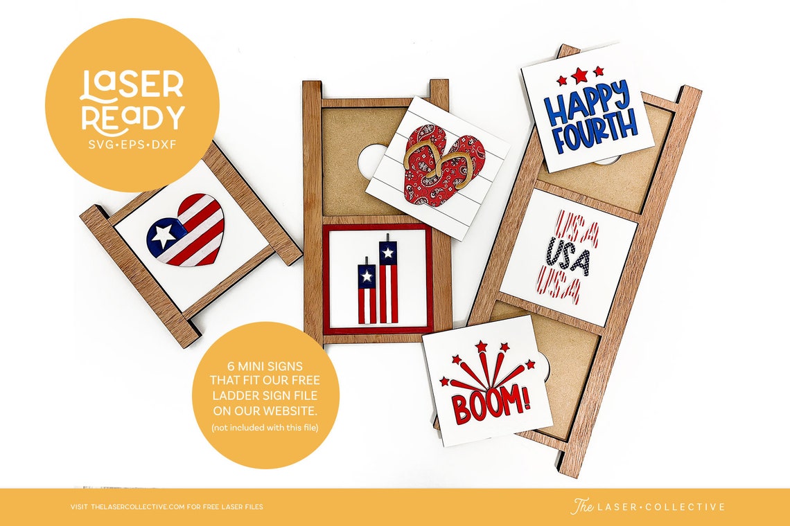 4th of July Laser Files for Ladder Signs and Tiered Trays - Etsy