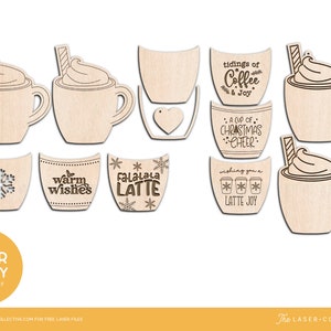 Christmas Gift Card Holder Coffee Gift Card Holder Laser File Mug - Etsy