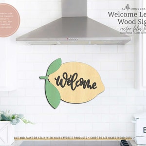 Lemons Sign Welcome Sign Laser Cut Files Vector Laser Files Glowforge ...