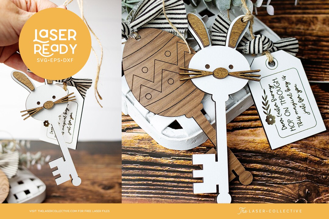Easter Bunny Key Laser File for Laser Cutting With Glowforge and Other ...