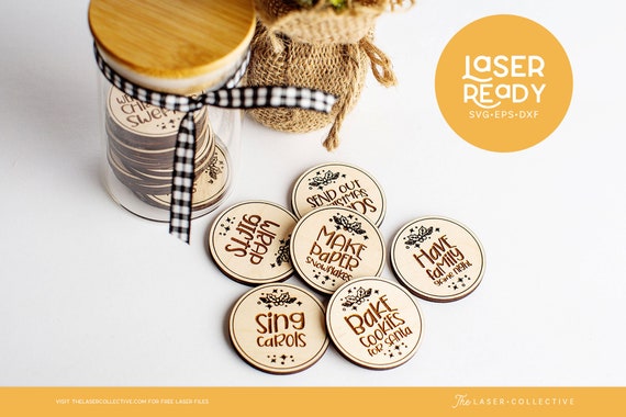 Christmas Tokens or Christmas Activity Tokens Laser File - Etsy