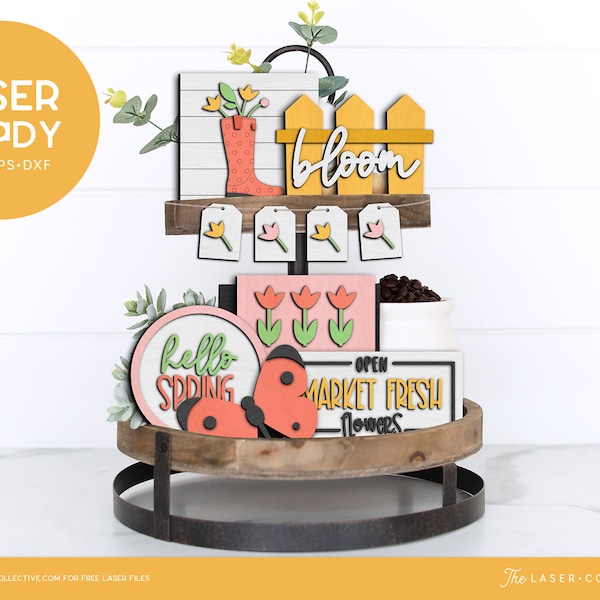 Spring Tiered Tray - Etsy