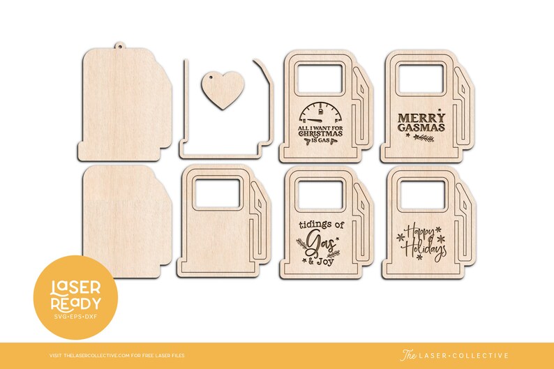 Christmas Gift Card Holder Ornament Laser File for Laser - Etsy