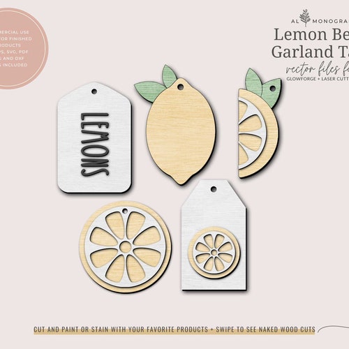 Lemons Farmhouse Tray Decor Laser Cut Files for Trays - Etsy