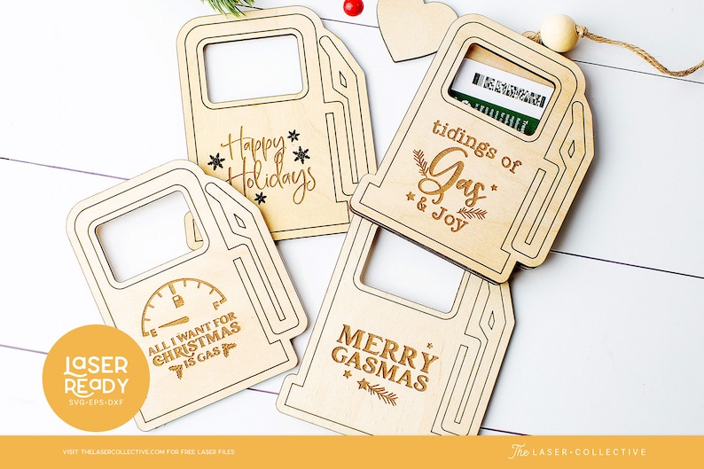 Christmas Gift Card Holder Ornament Laser File for Laser - Etsy