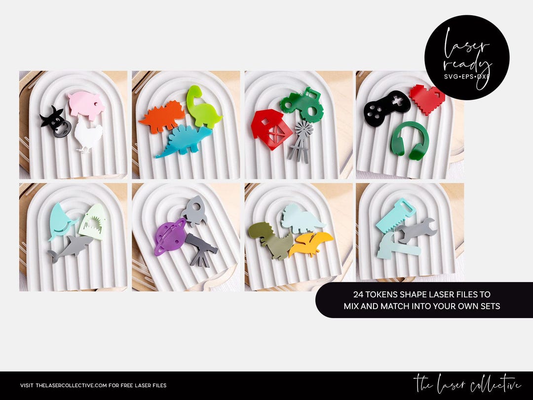 Generic Token Set Laser Files - Boy Vibes Token Bundle SVG - Reward Jar ...