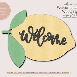 Lemons Sign Welcome Sign | Laser Cut Files | Vector Laser Files ...