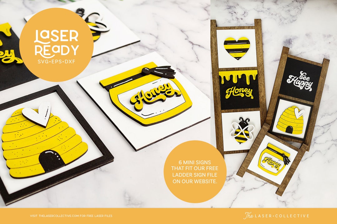 Bee Ladder Inserts Laser Files for Farmhouse Laser Cutting - Etsy