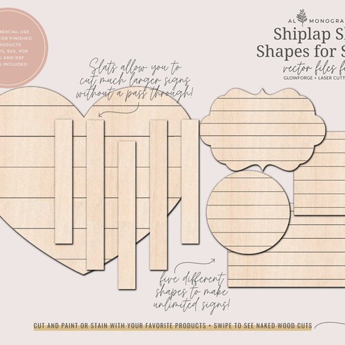 Slat Shapes for Glowforge Laser Cutter Files SVG Cut File for - Etsy