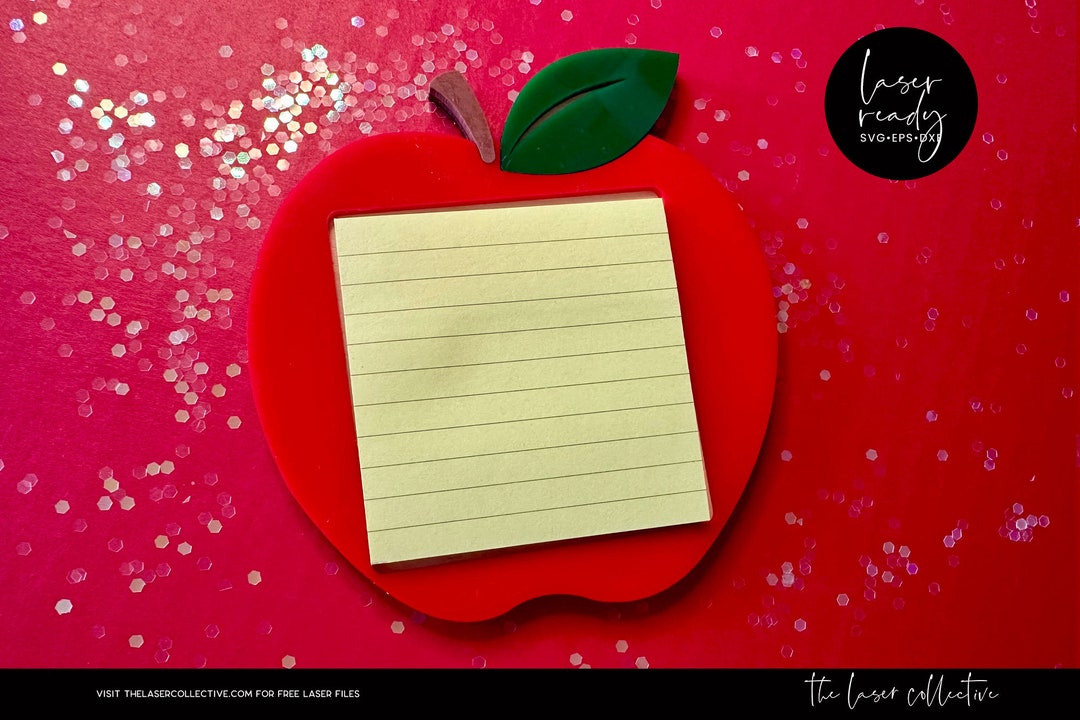 Apple Sticky Note Holder Laser File - Sticky Note Holder Laser File ...