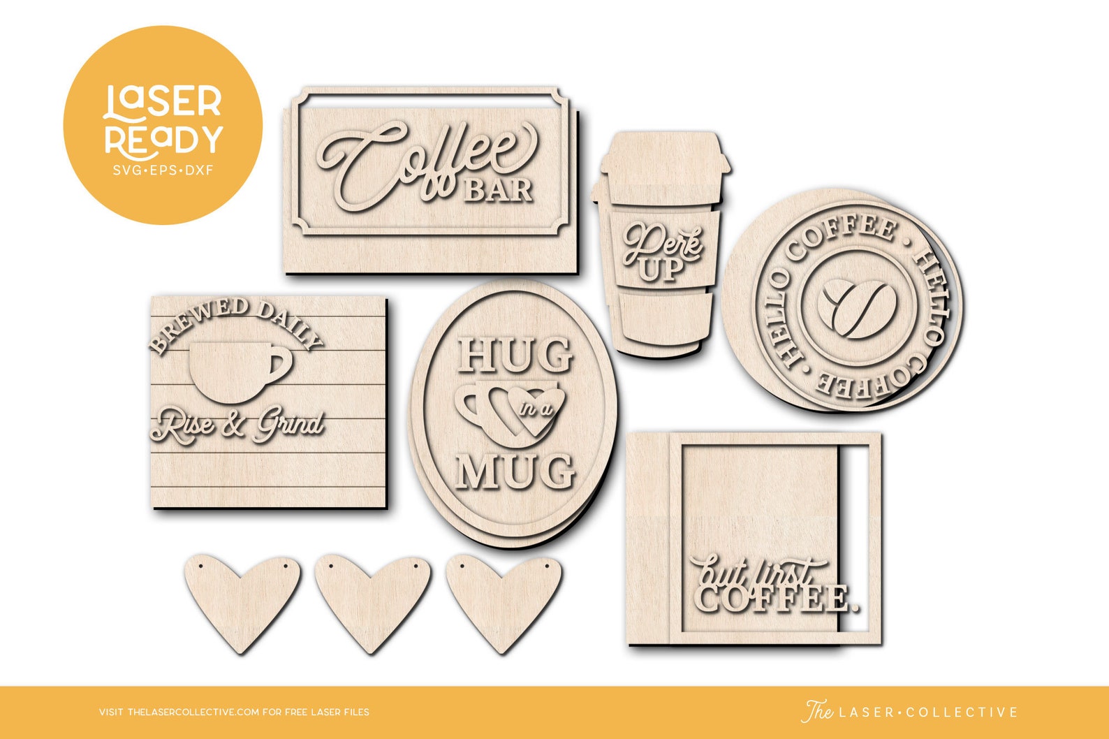 Coffee Laser File for Tray Decor and Tiered Trays - Etsy