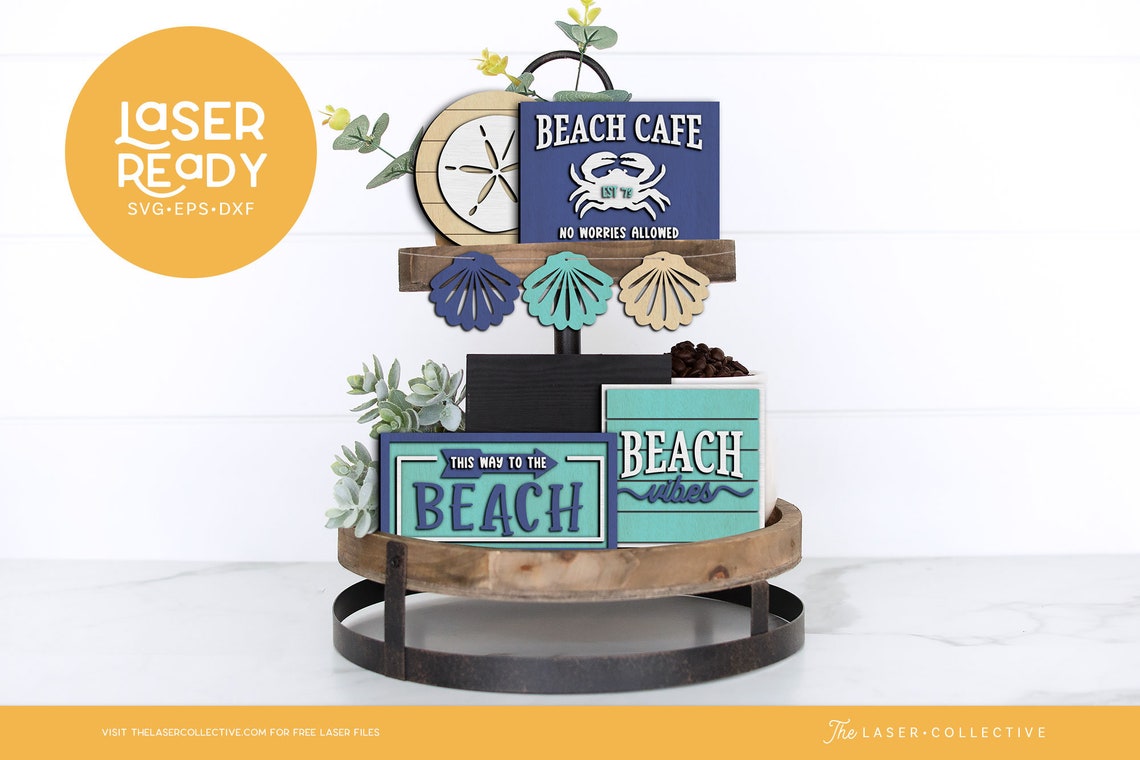 Beach Laser Files for Laser Cutting With Beach Theme Called | Etsy