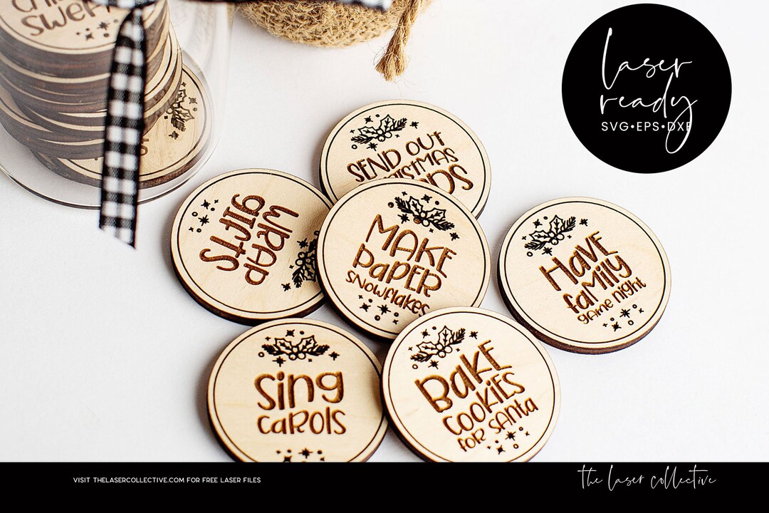 Christmas Tokens or Christmas Activity Tokens Laser File - Etsy