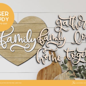 Hand Lettered Laser Files for Family Signs - Etsy