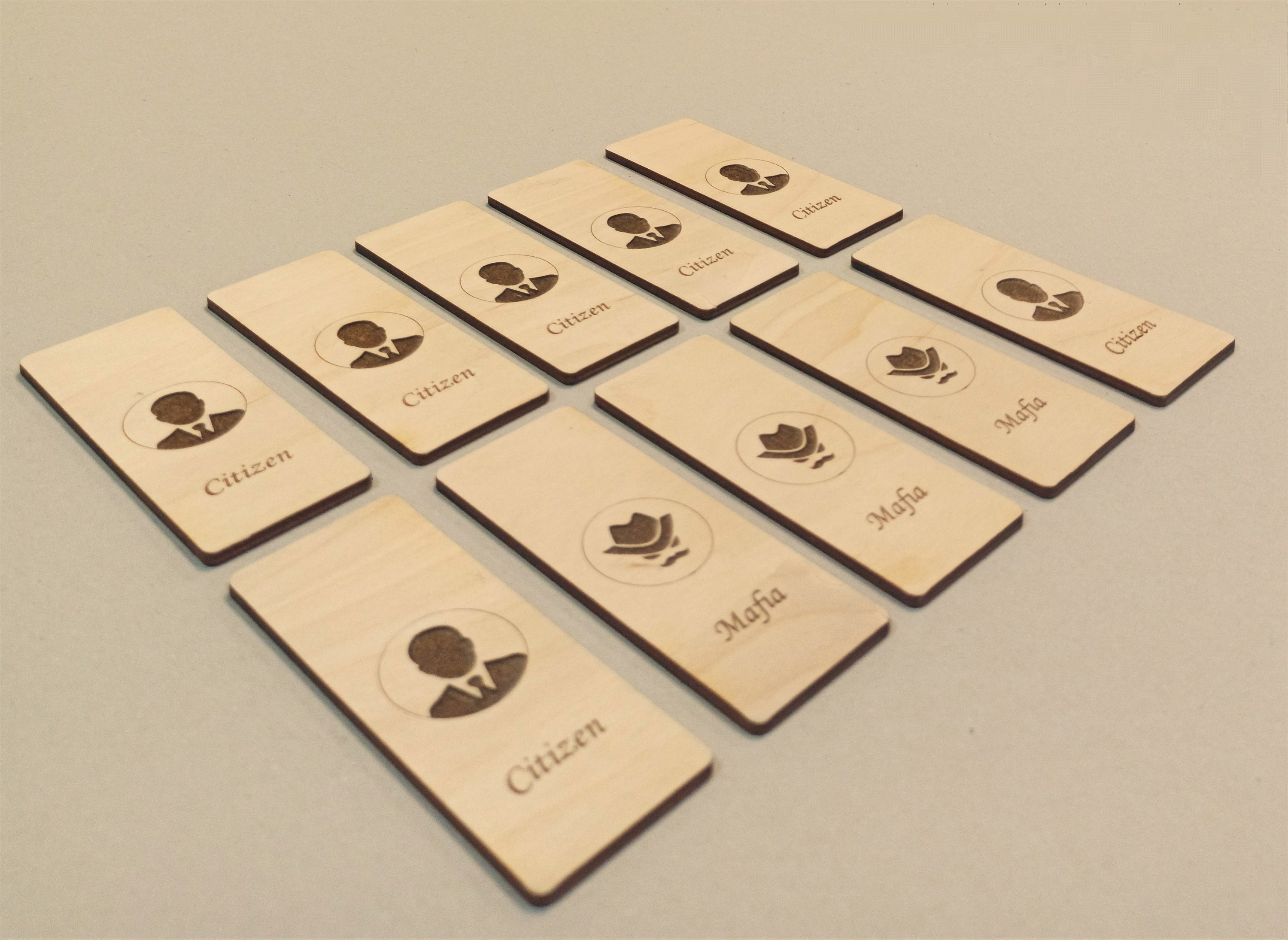 Mafia Card Game, Handmade Wooden Board Game, Educational Toy, Strategy ...