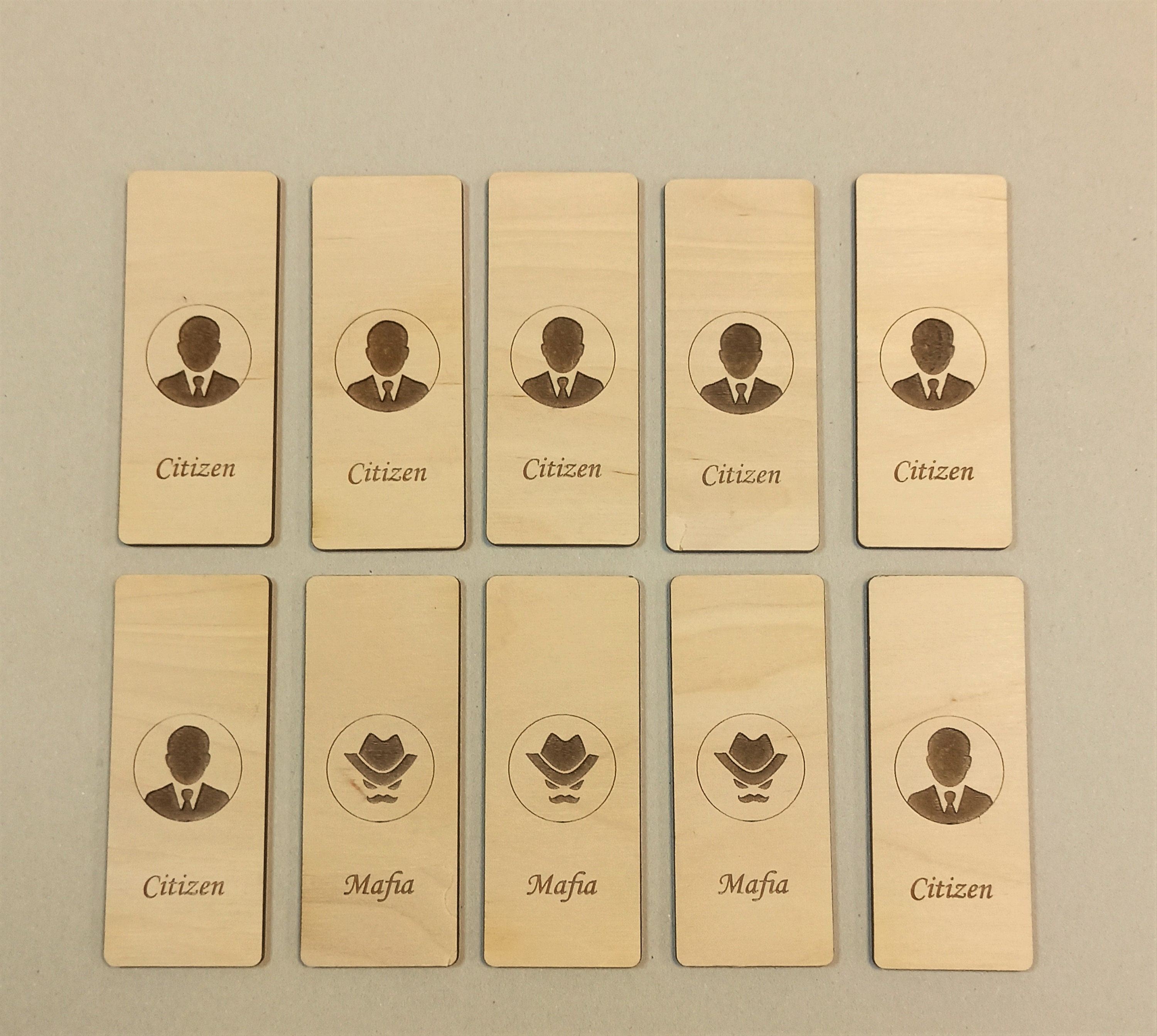 Mafia Card Game, Handmade Wooden Board Game, Educational Toy, Strategy ...