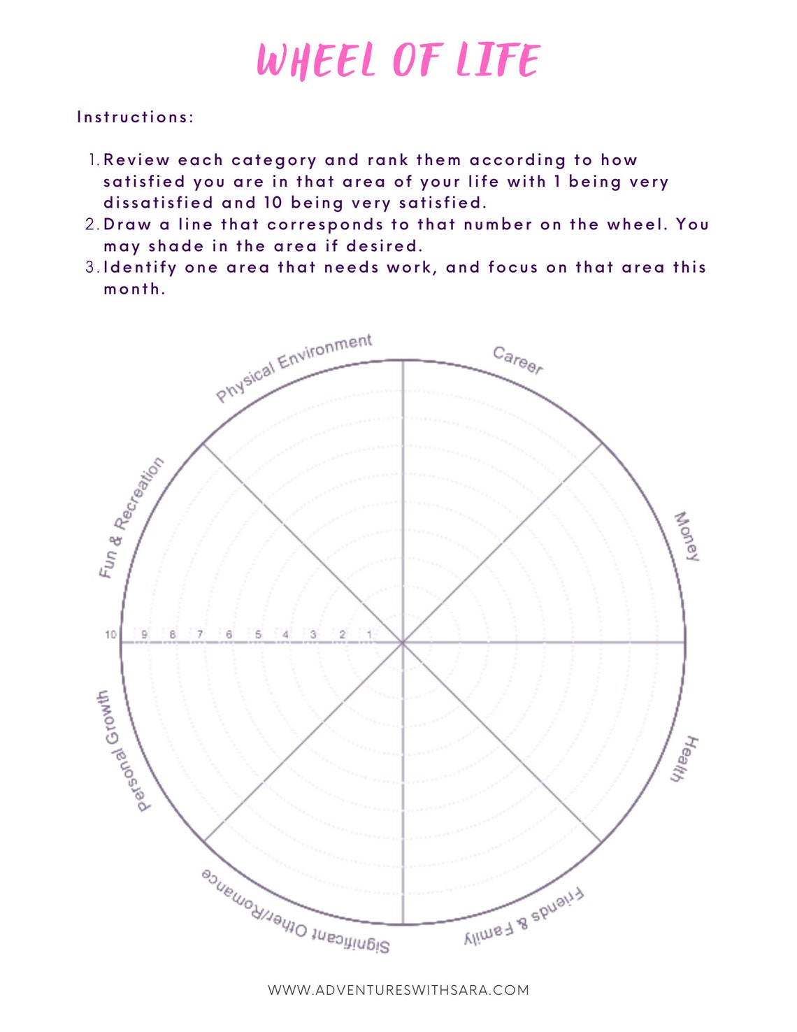 Printable Color In Goal Chart