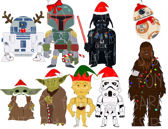 Star Wars Christmas Clip Art - Etsy
