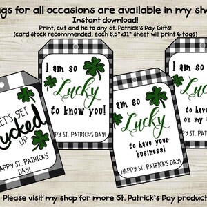 St Patricks Day Gift Tag Printable - Etsy