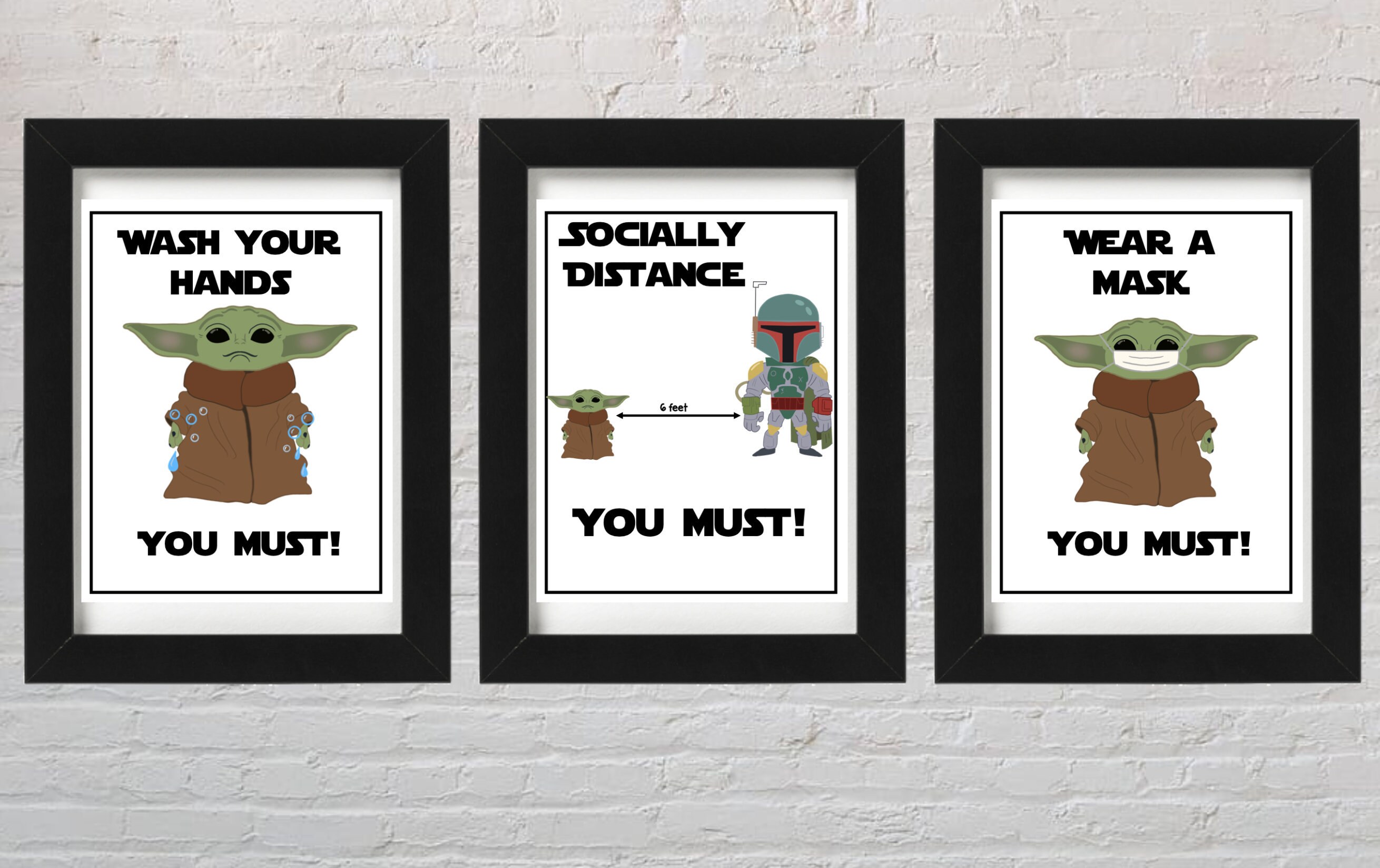Baby Yoda Safety Posters Extended Version - Etsy