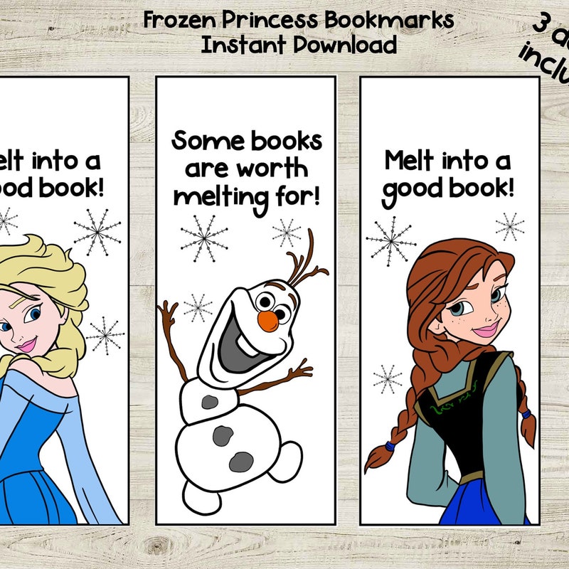 Frozen Bookmarks - Etsy
