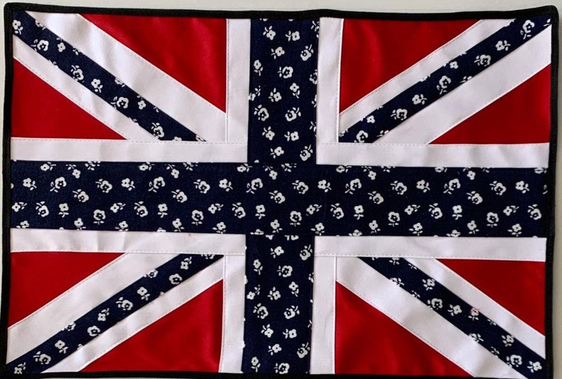 Union Jack Patch – Floral Pattern (large) - Etsy UK